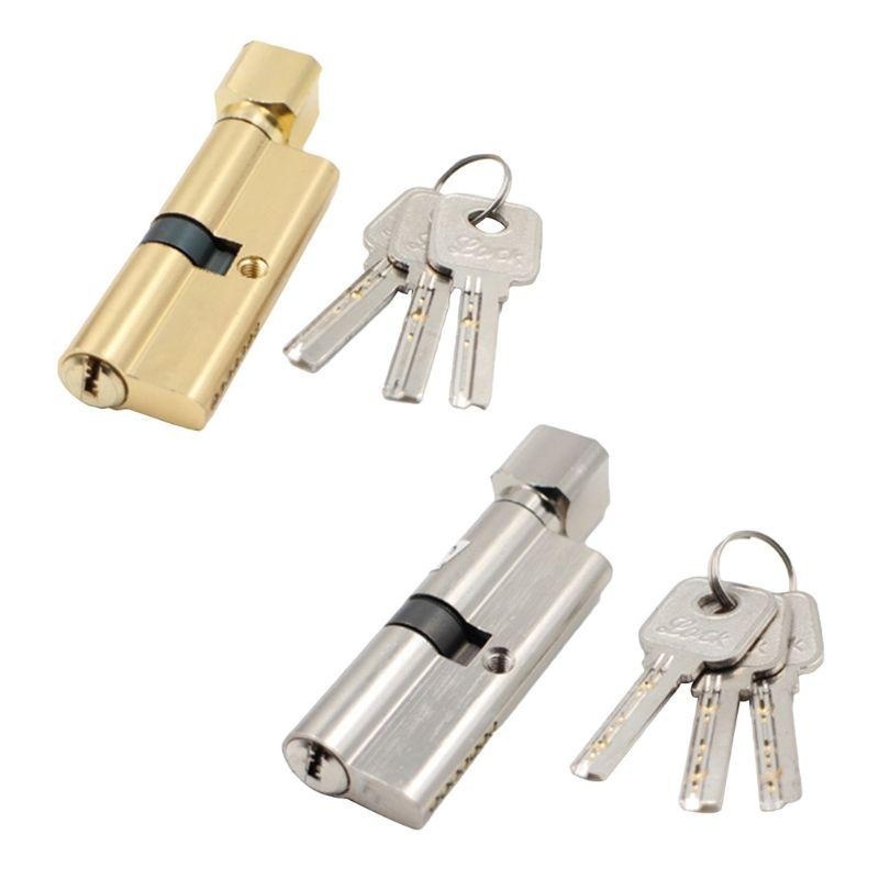 1 Set Door Cylinder Lock Anti-theft Metal Door Lock core handle lock ...