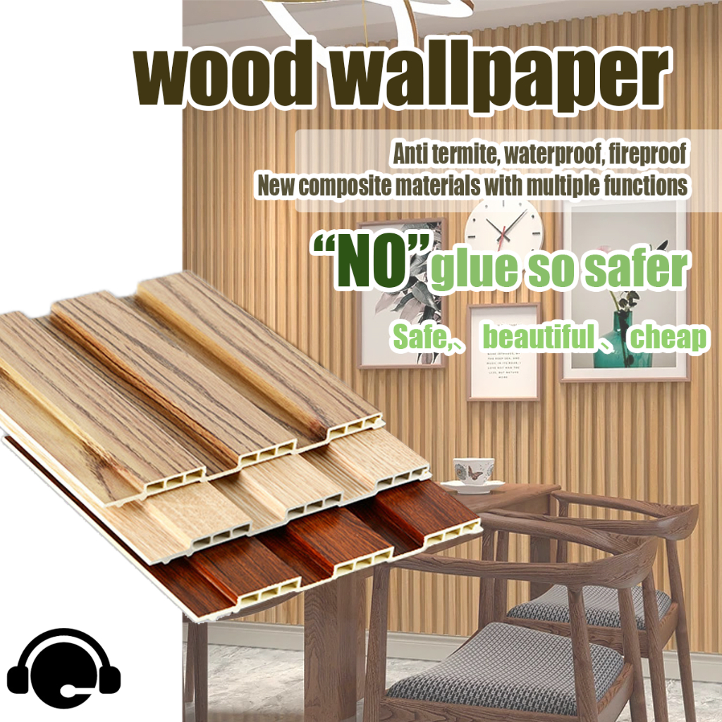 Waterproof Interior Wall Cladding Ceiling Panel Wpc Laminated Wood Fiber Composite Decorative ...