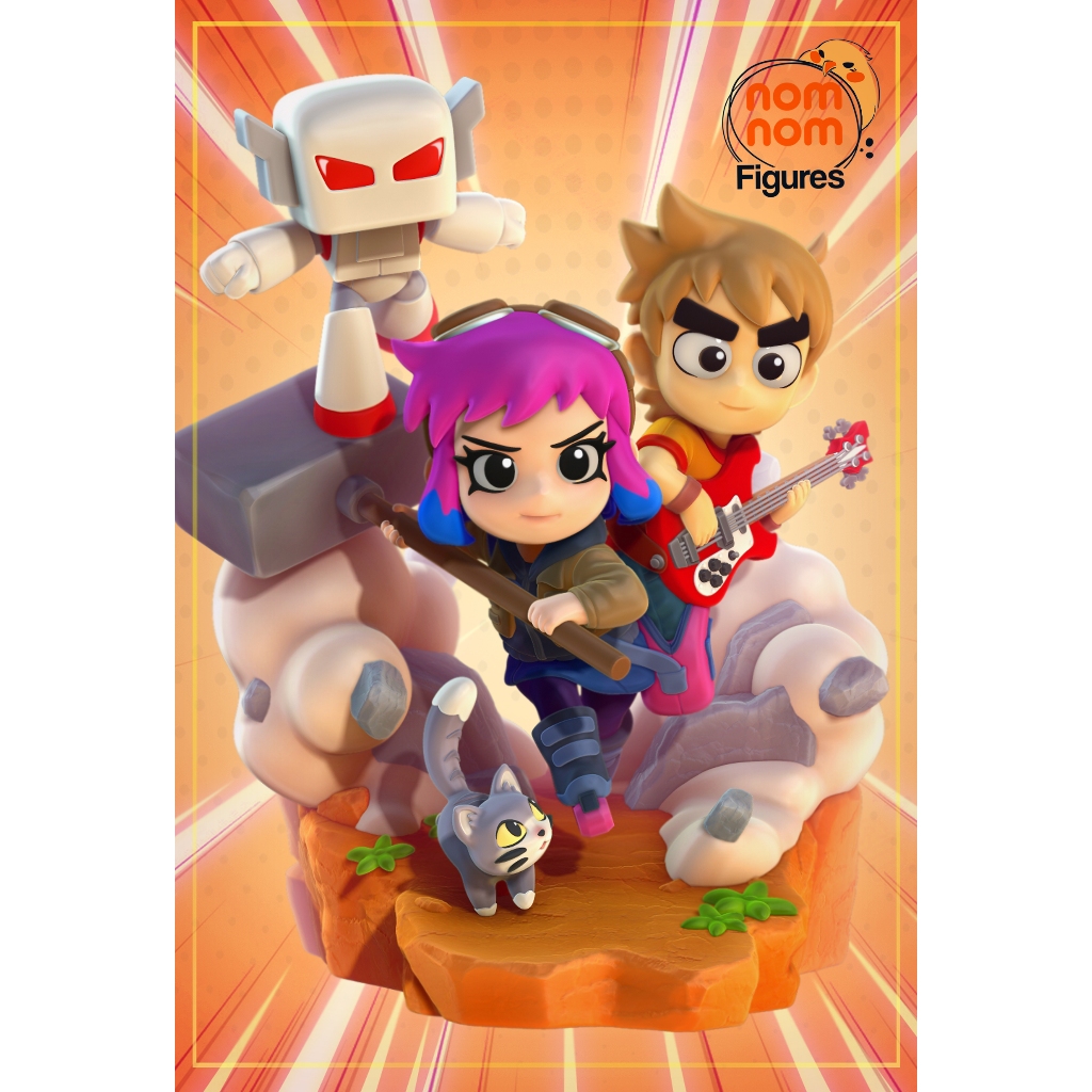 Chibi Ramona Flowers and Scott Pilgrim 3D Printed Resin Figure | Shopee ...