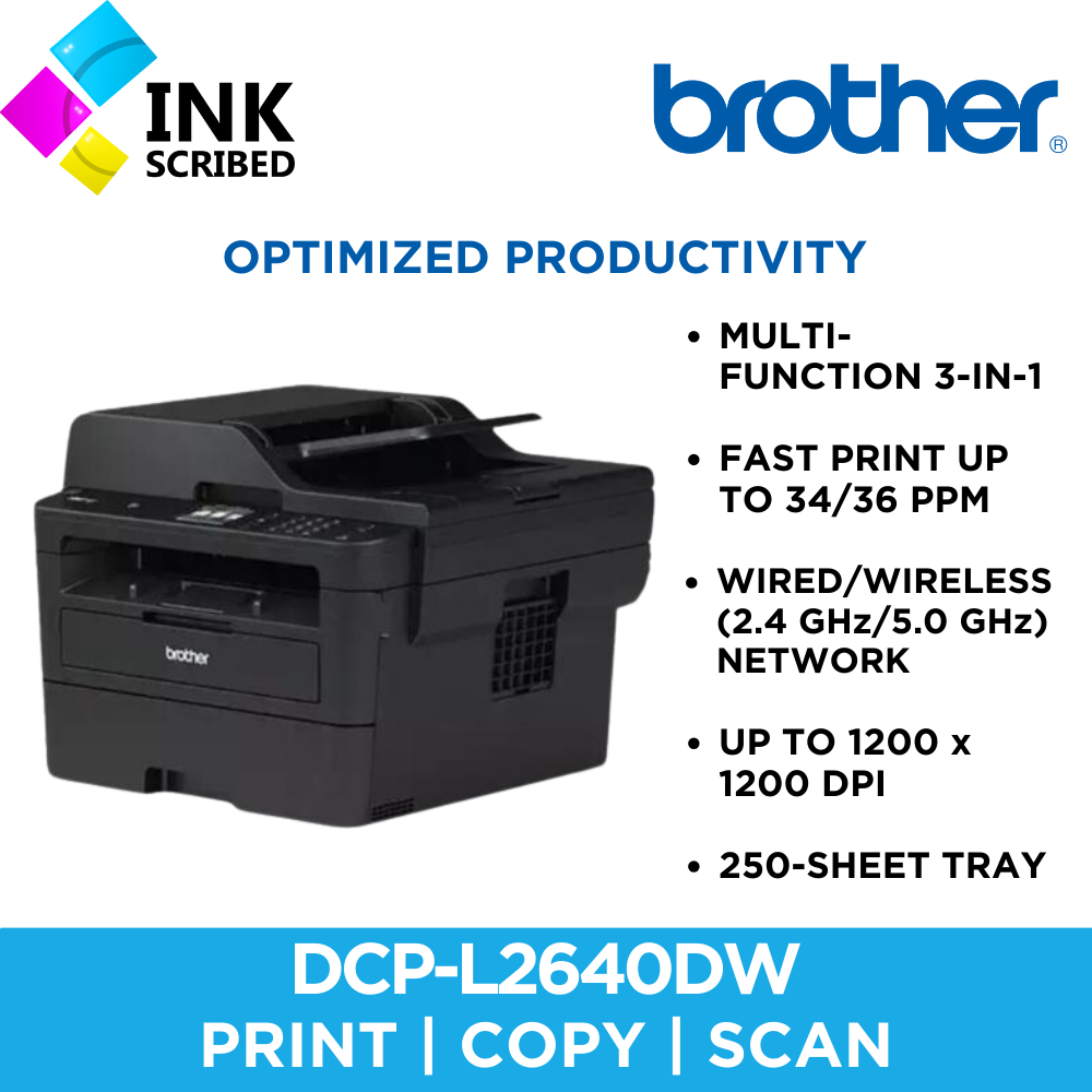 Brother DCP-L2640DW DCP L2640 Auto 2-sided (Duplex) Compact Mono Laser ...