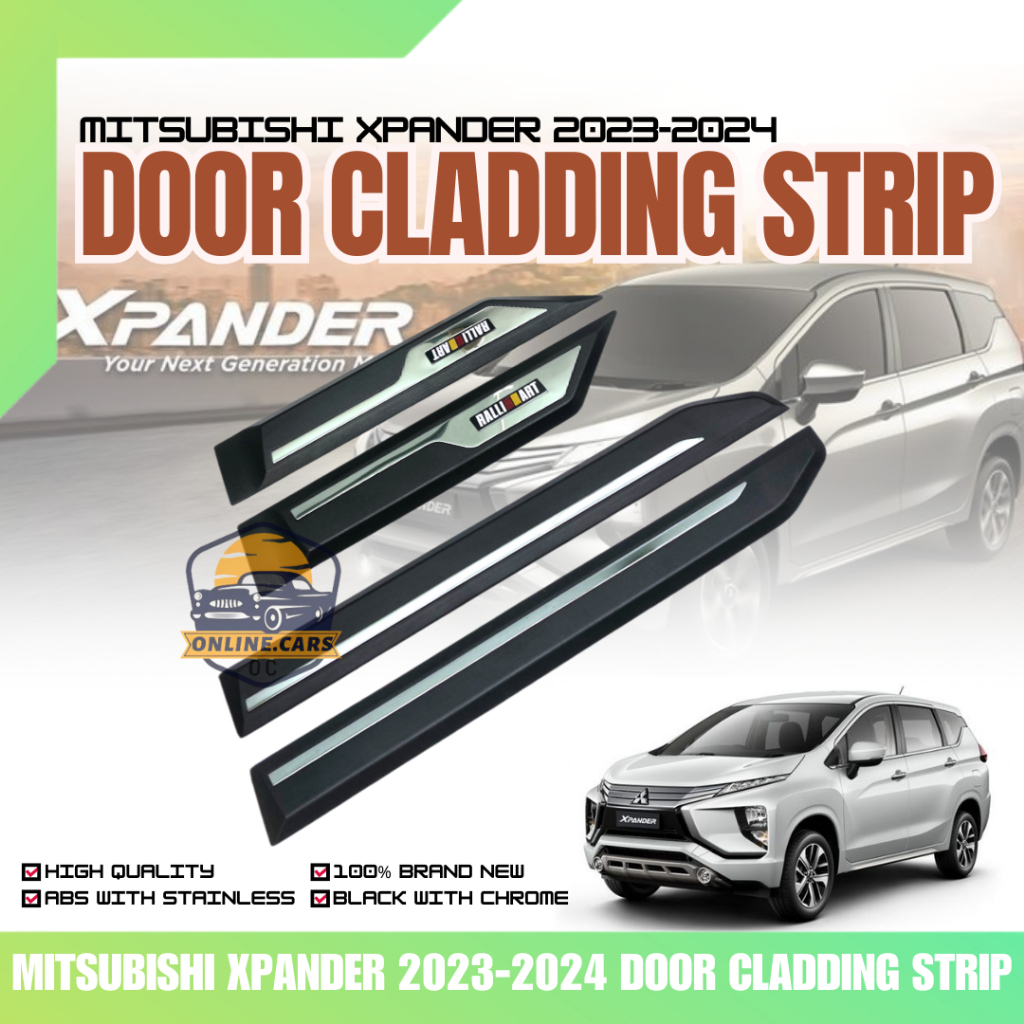 OC DOOR CLADDING STRIP MITSUBISHI XPANDER 2023-2024 (CHROME&BLACK ...