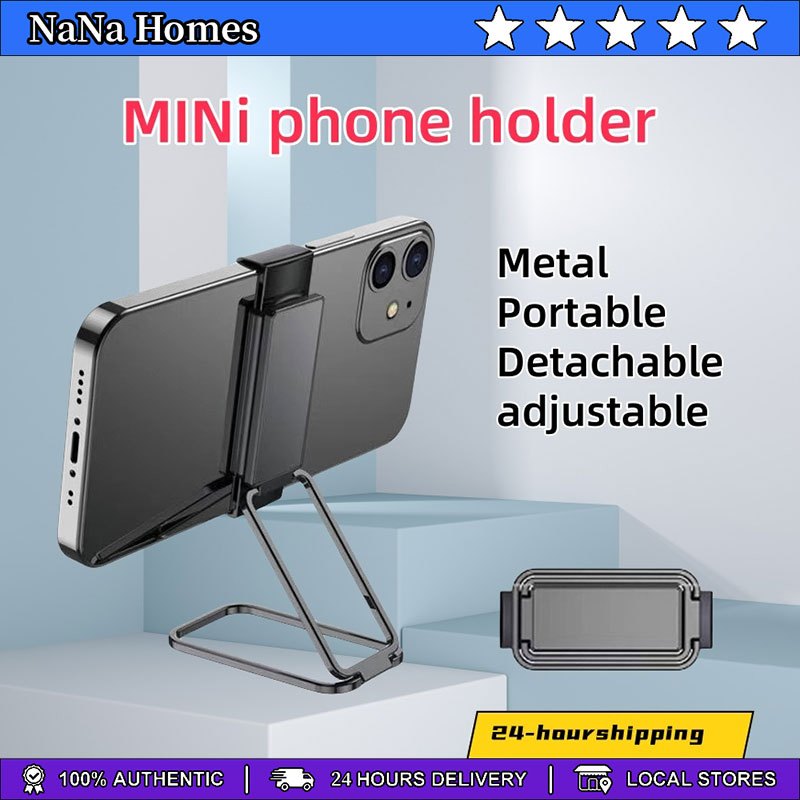 Foldable Back Clip Cellphone Holder 360 Rotation Double Ring Metal ...