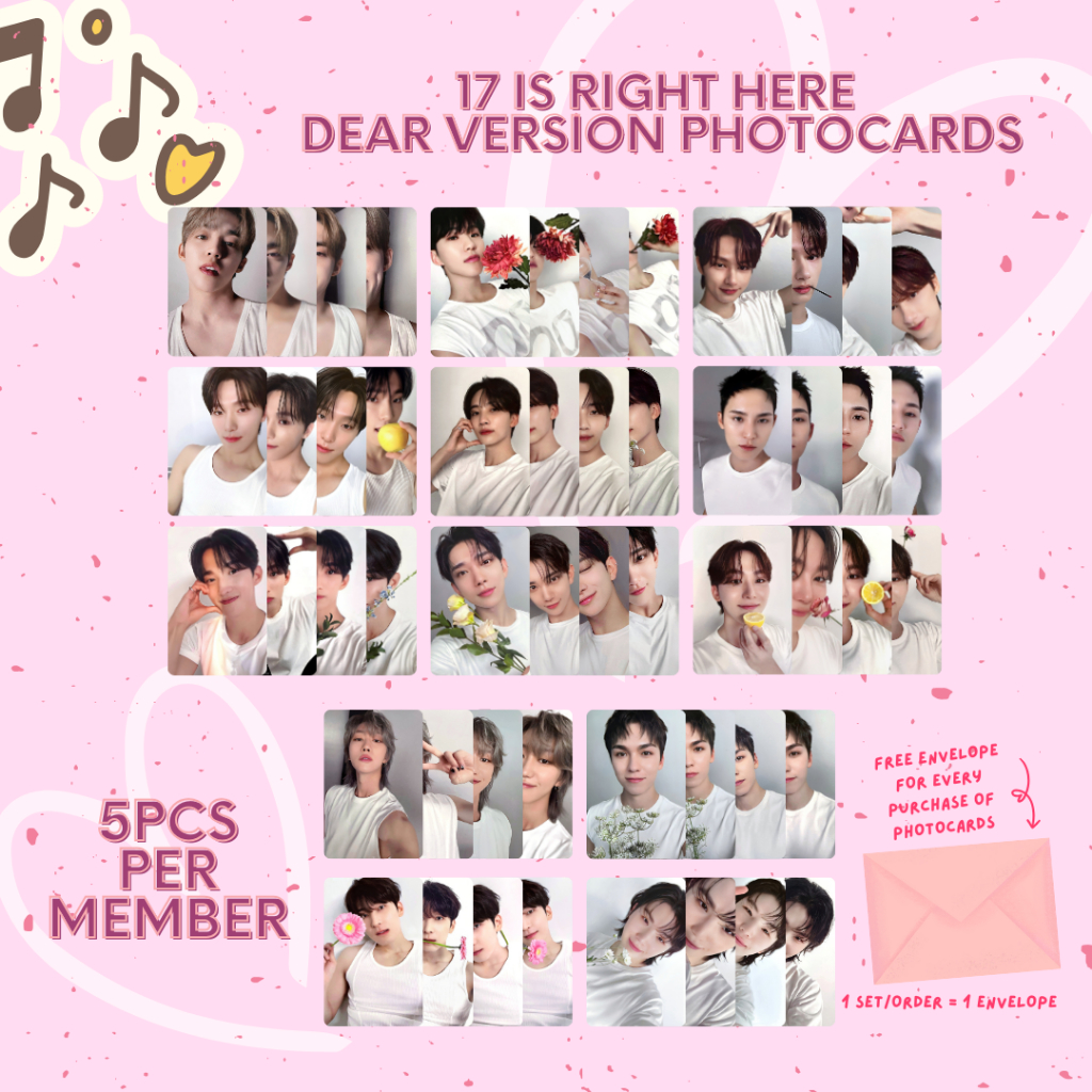 17 IS RIGHT HERE DEAR VERSION SEVENTEEN PHOTOCARDS | Shopee Philippines