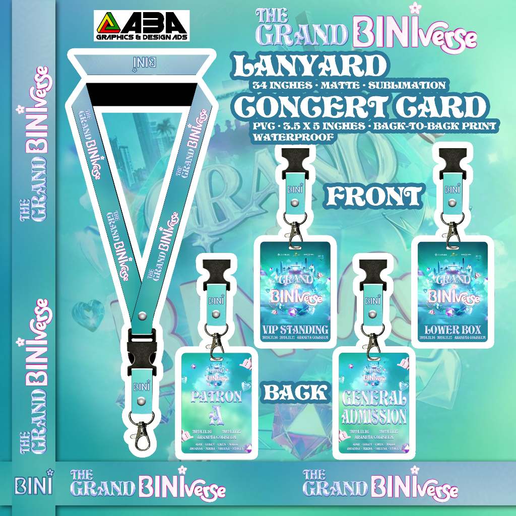 BINI The Grand Biniverse in Manila | ID Lace Lanyard and PVC Concert ...
