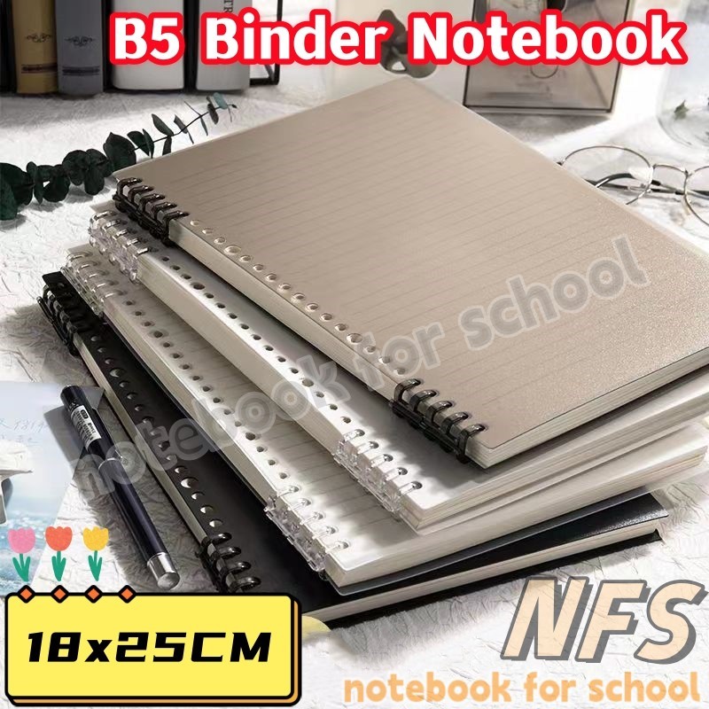 NFS B5 Spring Binder Notebook Loose Leaf Notepad 60 Sheets Student ...