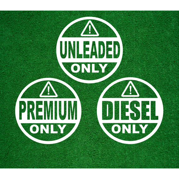 Gas Decal Sticker Unleaded Premium Diesel Cut Out Sticker High Quality ...