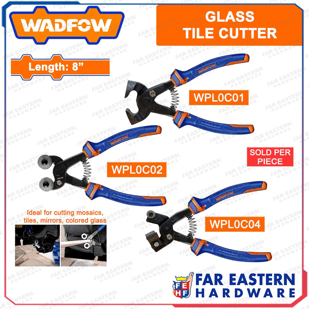 WADFOW Glass Tile Cutter Cutting Nipper Pliers Double Roller Blade 8 ...