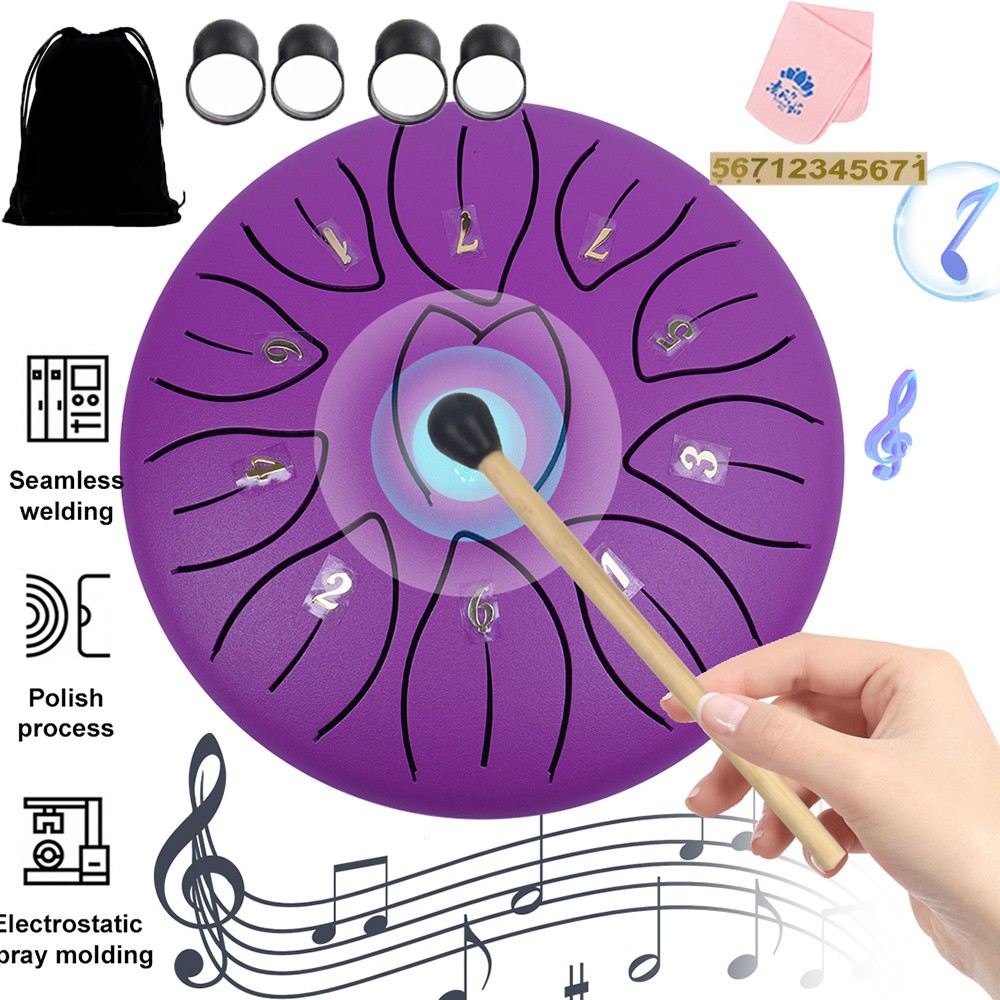 Ethereal DrumSteel Tongue Drum13 Inch 15 Notes Hand Drums Tank Drum ...