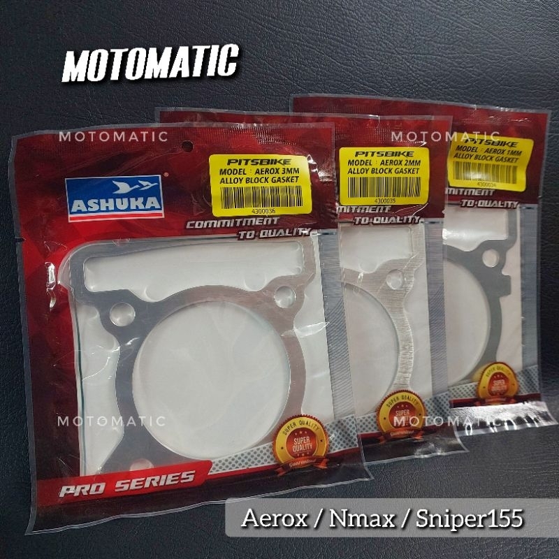 NMAX / AEROX / SNIPER 155 | Ashuka Alloy Gasket | 1mm 2mm 3mm 4mm 5mm ...