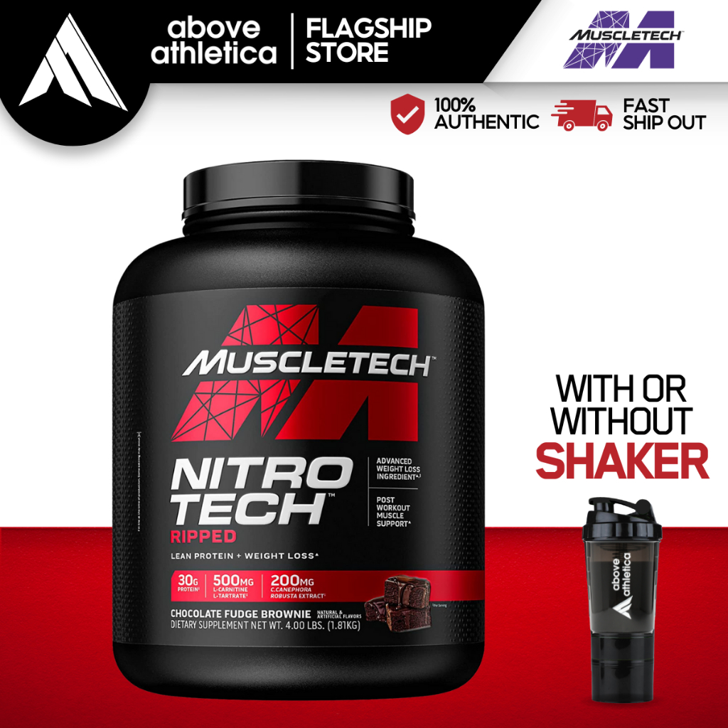 Muscletech Nitrotech Ripped Whey Protein Powder 4lbs - Whey Isolate ...