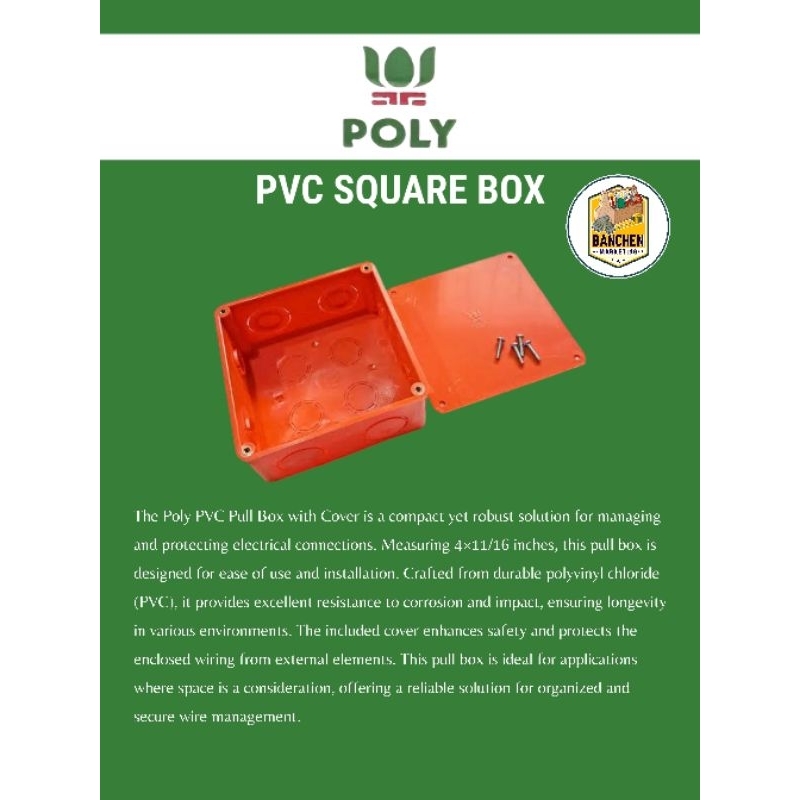 POLY PVC SQUARE Box 4x11/16 with cover and screw | Shopee Philippines