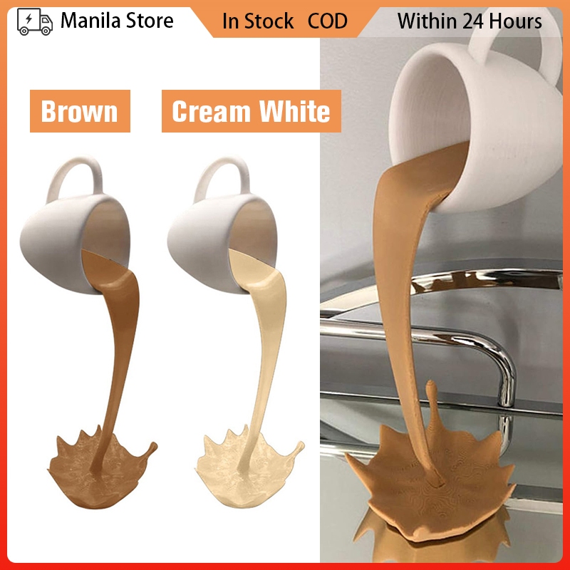 Floating Coffee Cup Coffee Magic Pouring Splash Sculpture Creative Home ...