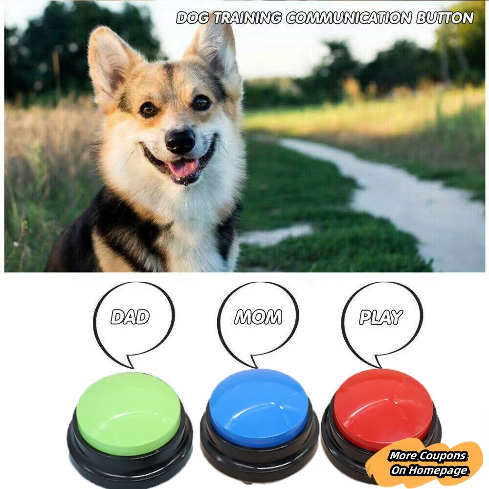 Pet Speaking Buttons Recordable Training Toys for Dogs Cats Portable ...