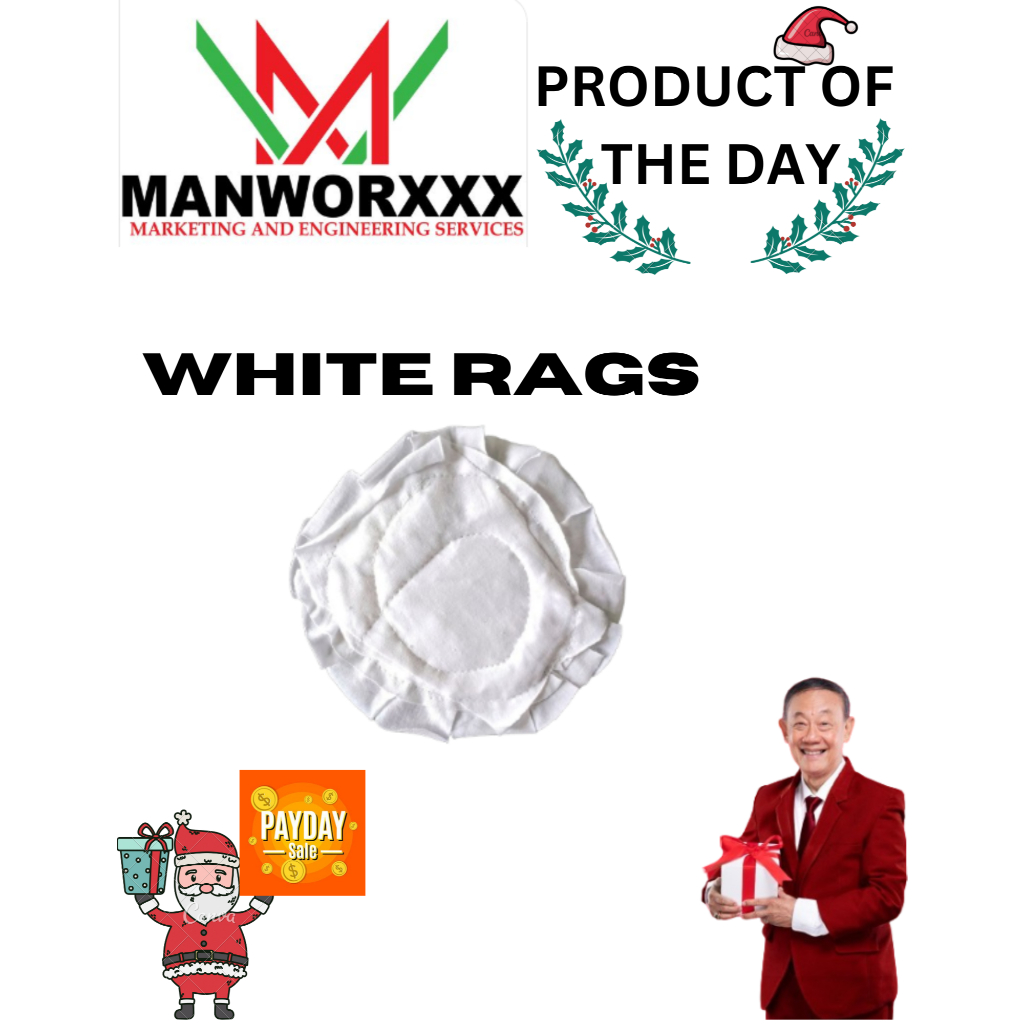 All Purpose Rag Basahan 1 Bundle 100 Pcs White Padless | Shopee Philippines