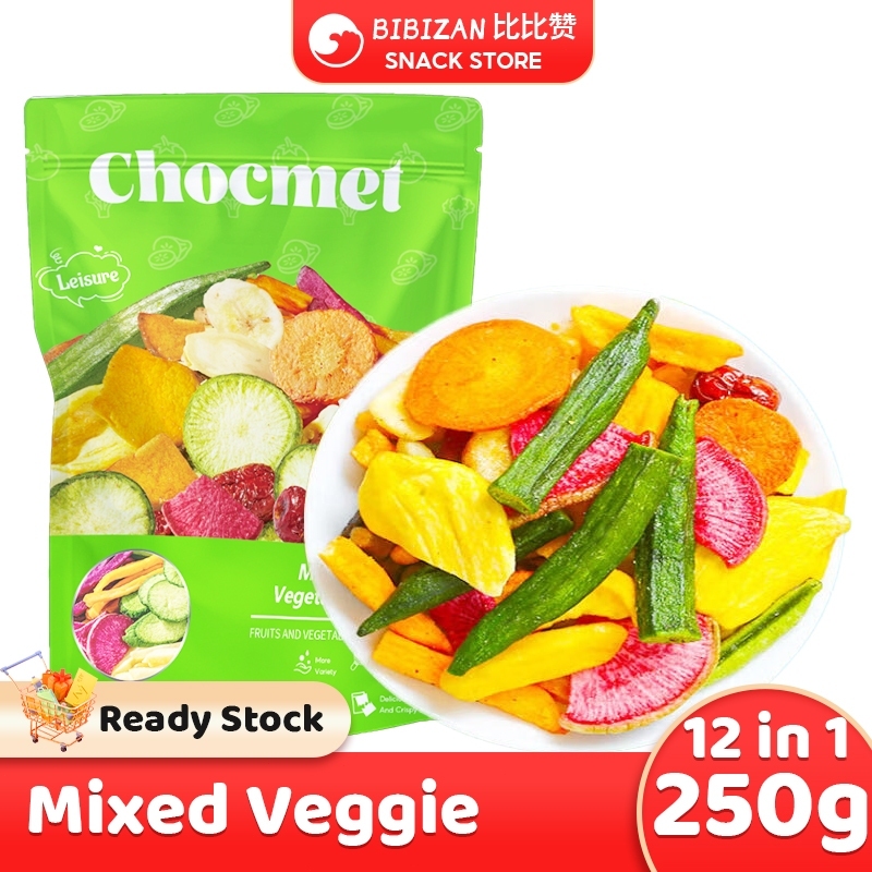 CHOCMET 12 in 1 Fruit & Vegetables Chips 250g Dried Fruits and ...