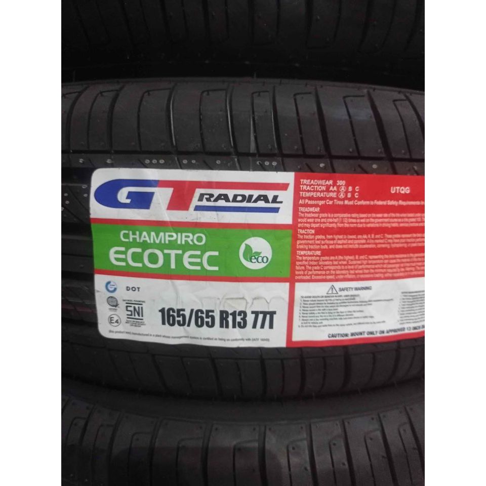165/65 R13 Gajah Tunggal (GT) Tire Indonesia | Champiro Ecotec (165 ...