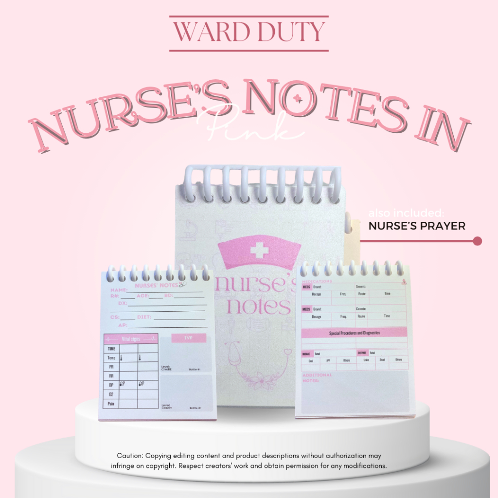 Nurses Notes in pink (duty notebook) || Nursing Students | Shopee ...