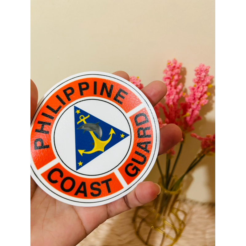 PCG PHILIPPINE COAST GUARD STICKER 3x3 & 2x2 inches | Shopee Philippines