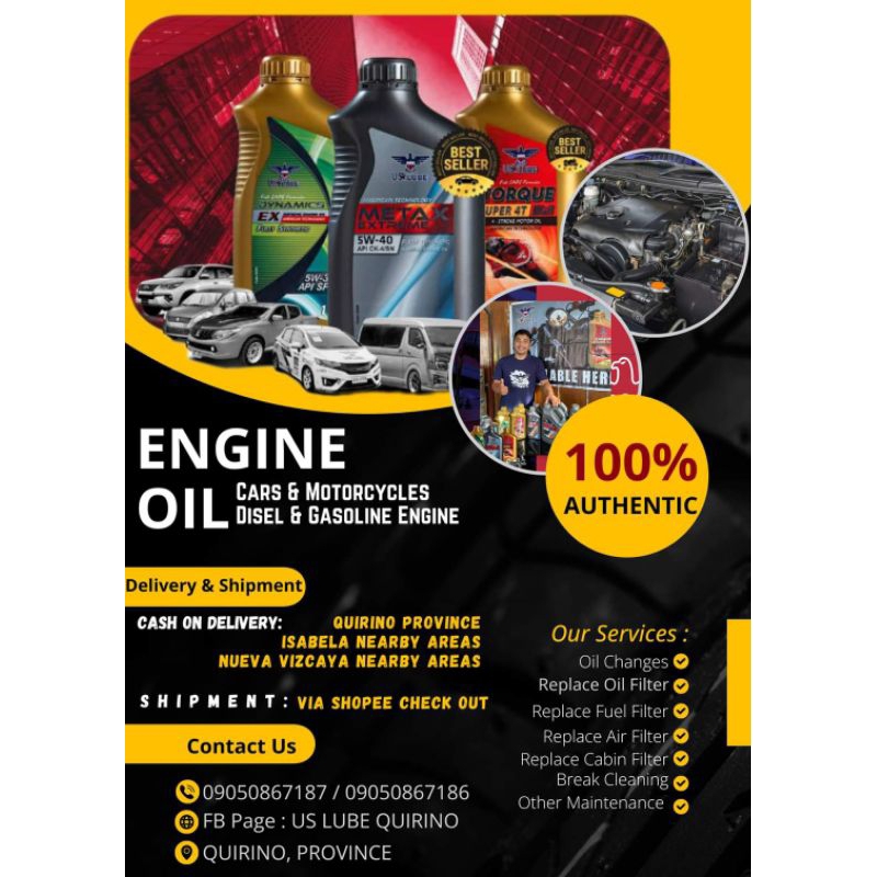 US LUBE DYNAMICS EX FULLY SYNTHETIC 5W30 API SP ( 1 LITER ) | Shopee ...