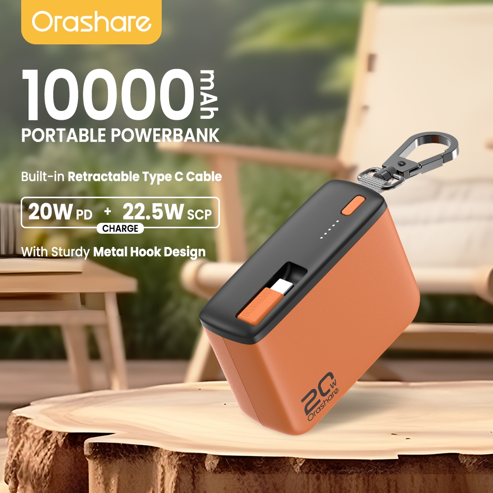 Orashare PR10 10000mAh Powerbank PD20W Fast Charging with Built-in ...