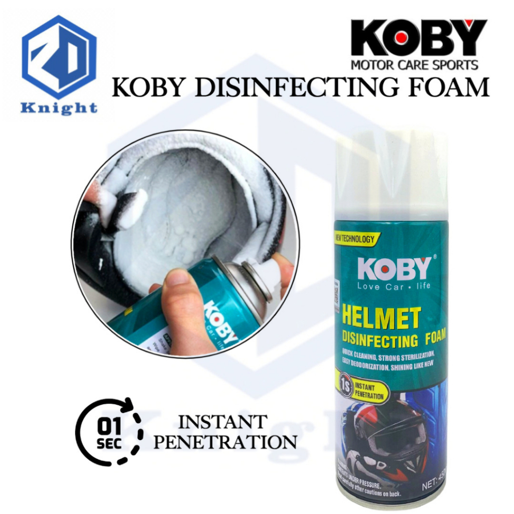 Knight Koby Helmet Disinfecting Foam Spray 450ml Orginal Official ...