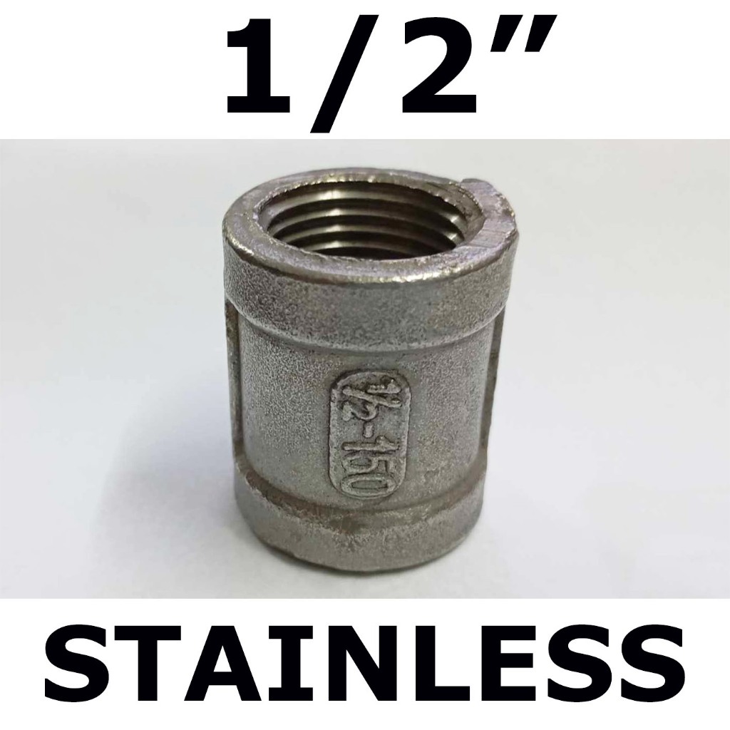 SS COUPLING 1/2" X 150# SCH40 STAINLESS STEEL ...