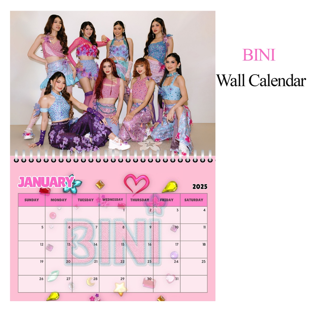 BINI 2025 Fanmade Mini Wall Calendar | Shopee Philippines