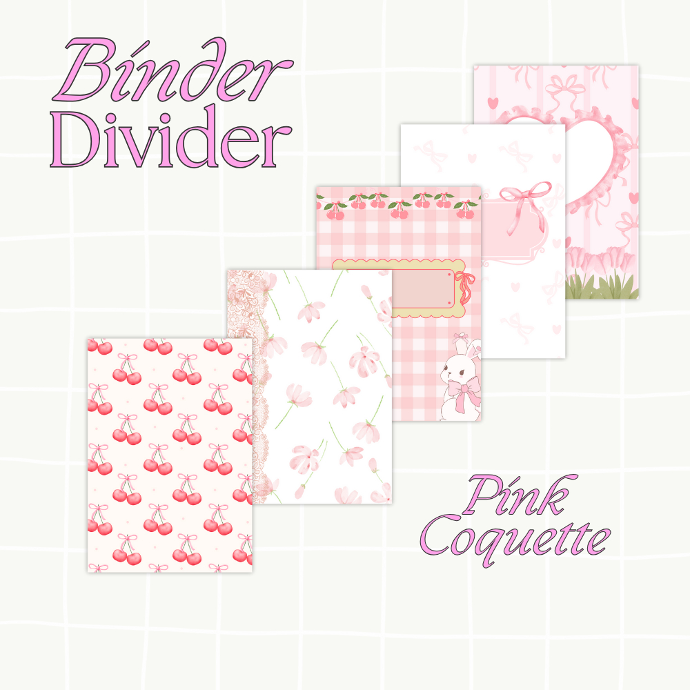 Student Binder Divider | Pink Coquette | Shopee Philippines