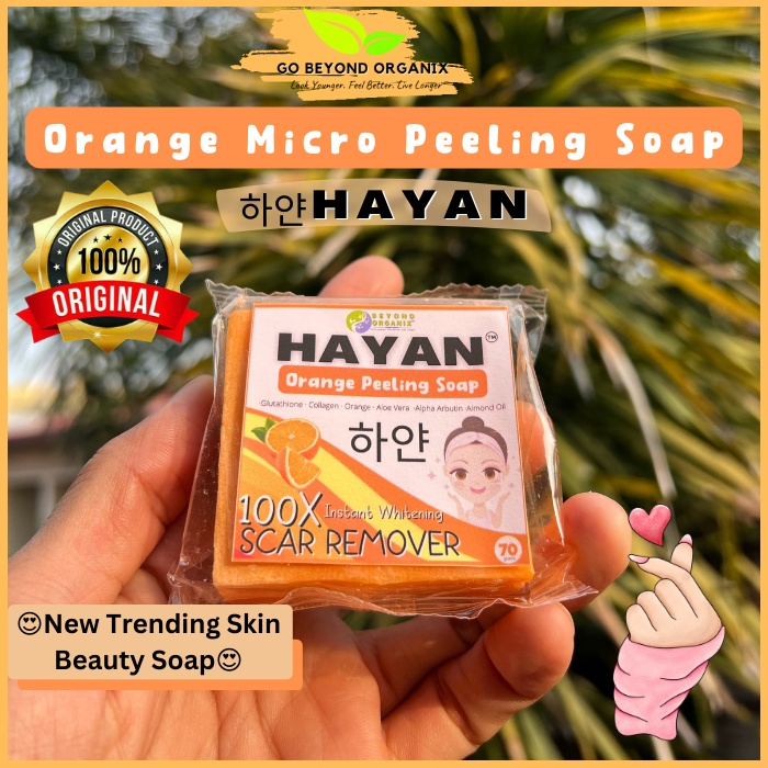 Intense Orange Peeling Soap HAYAN (whitening, scar remover, dark ...