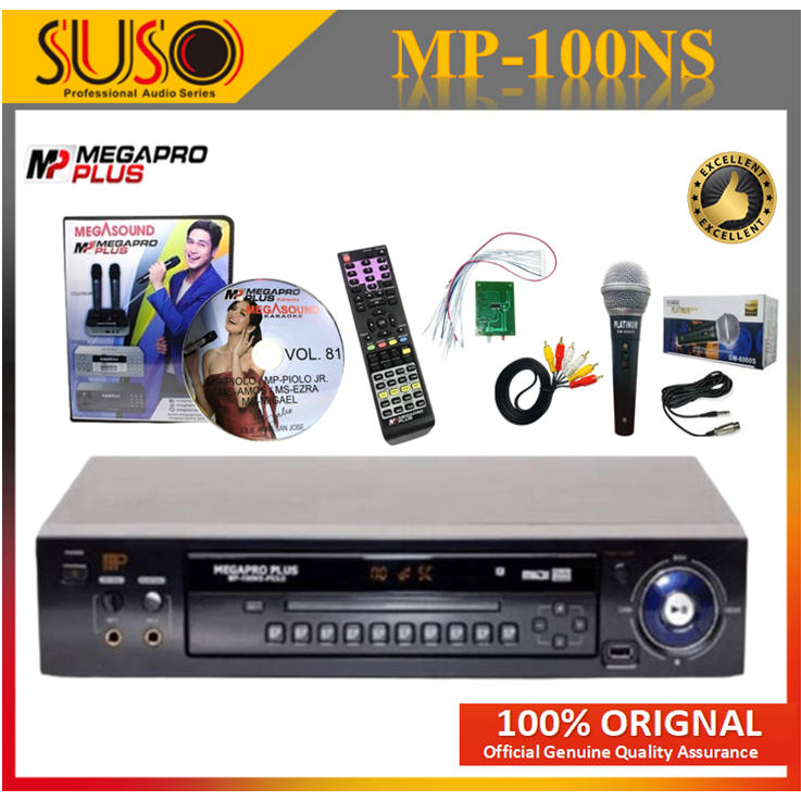 Megapro Plus MP-100NS PIOLO DVD Karaoke Player (Black) with Free High-End Microphone | Shopee ...