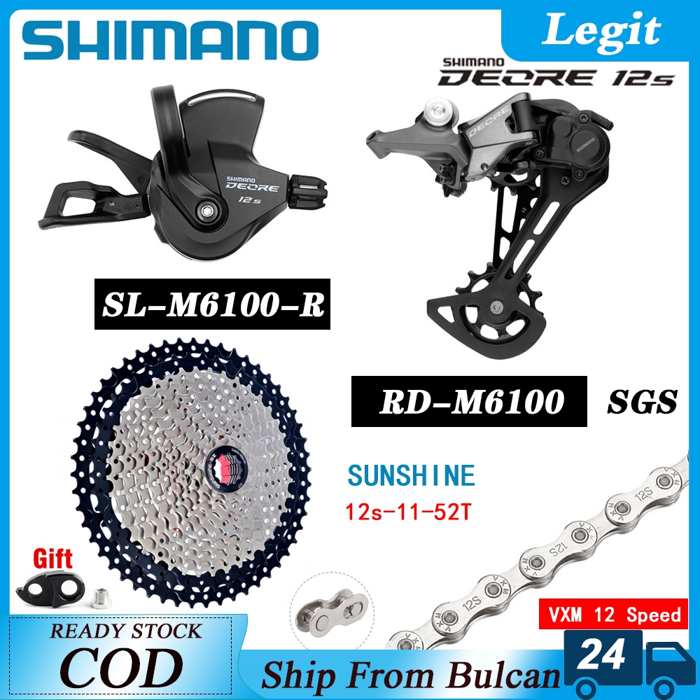 Shimano DEORE M6100 1x12 Speed Groupset MTB Mountain Bike M6100 Shift Lever Rear Derailleur 50t ...
