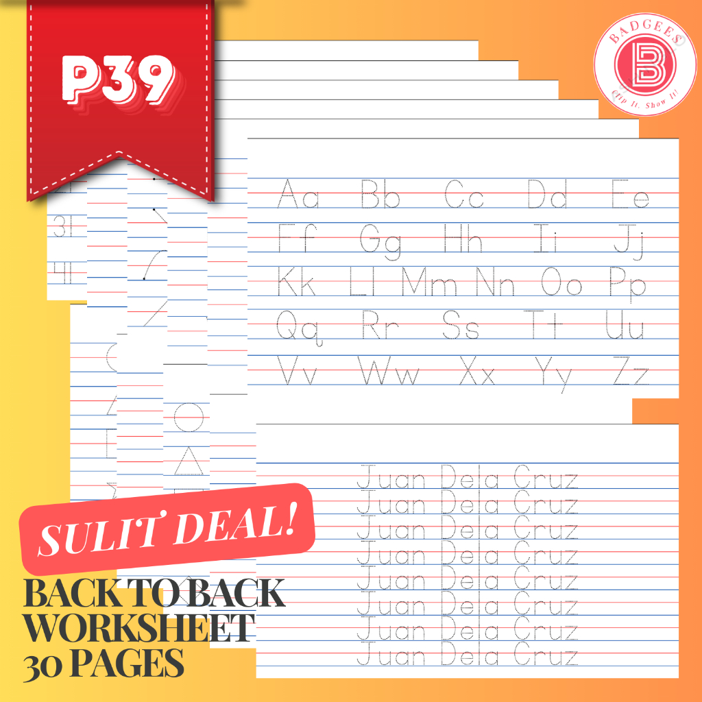 SULIT BACK TO BACK Tracing Pad for Preschool , Kid (Names, Shapes ...