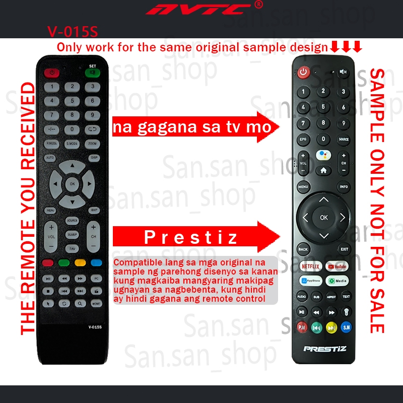 100% work prestiz brand Universal remote control for prestiz smart tv ...