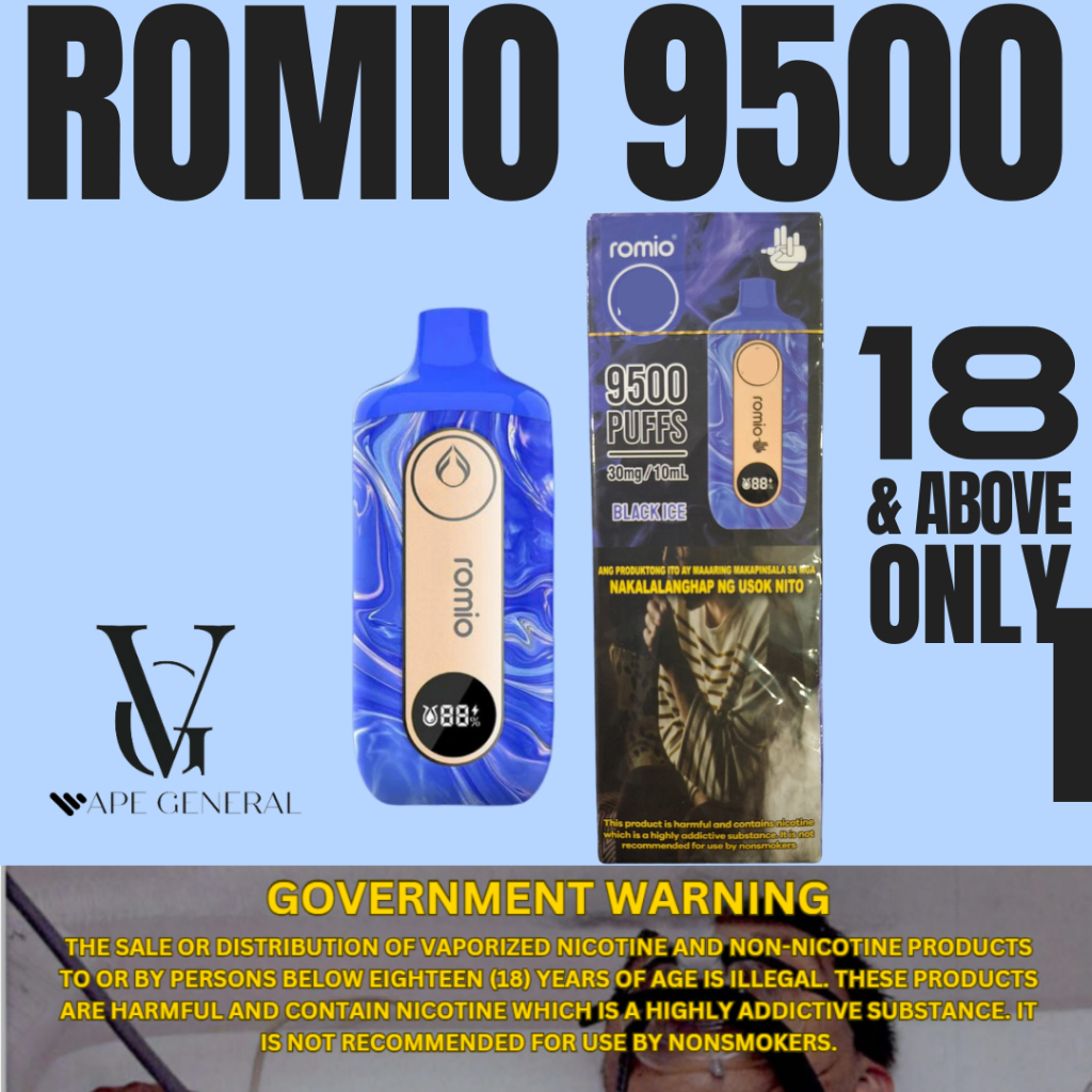 Romio V1 9500 Disposable Pods with free lanyard | Shopee Philippines