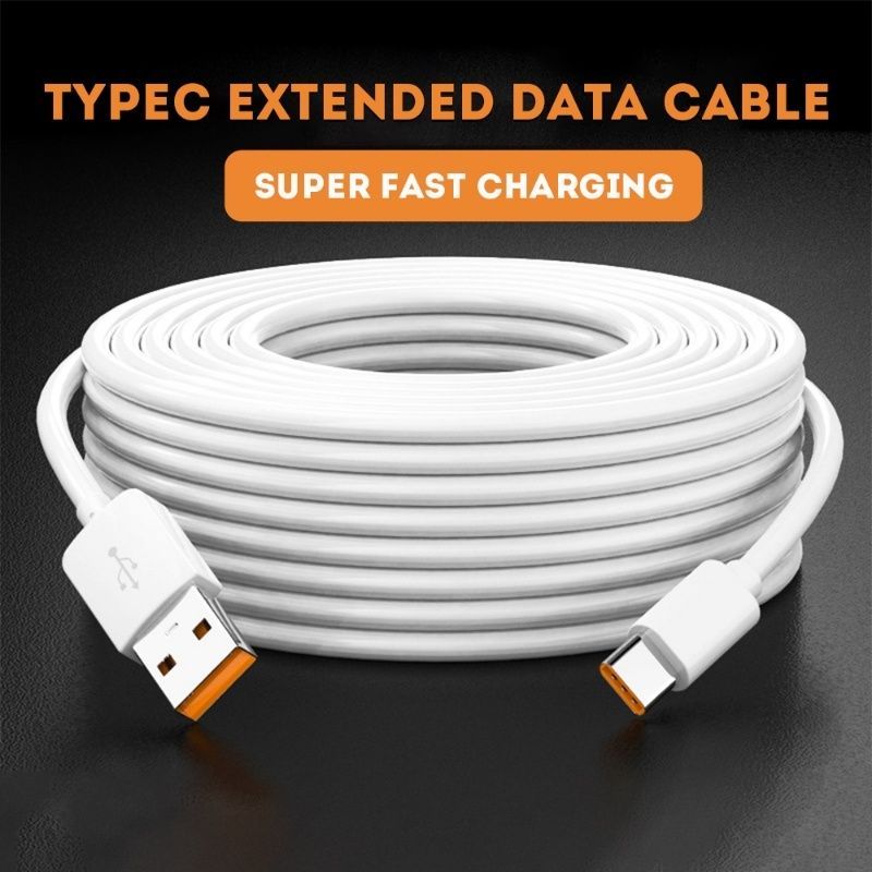 3m 5m 10m USB Type C Ultra-long Data Wire Fast Charging Cable Extra ...