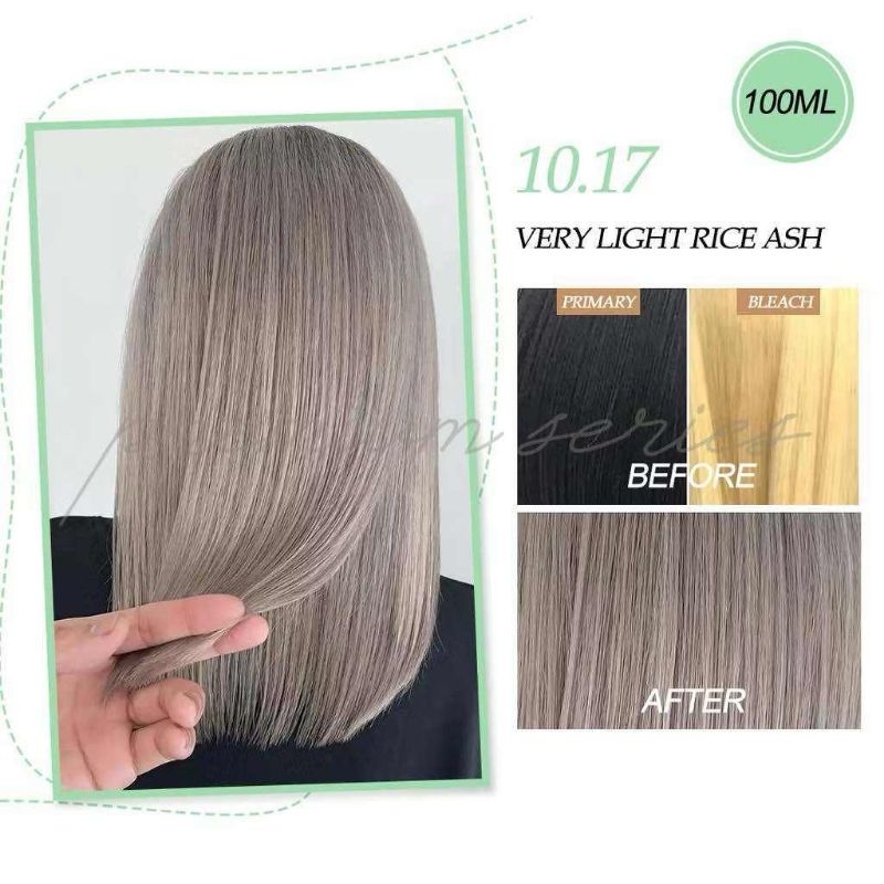 Premium Bremod 10.17 Very Light Rice Ash Cocoa Butter Hair Color With ...