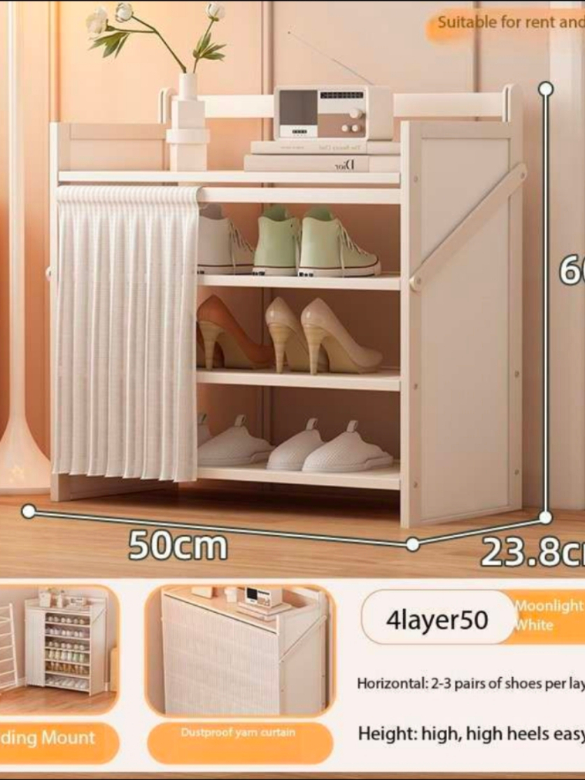 Multi functional folding shoe rack with multiple layers of non ...