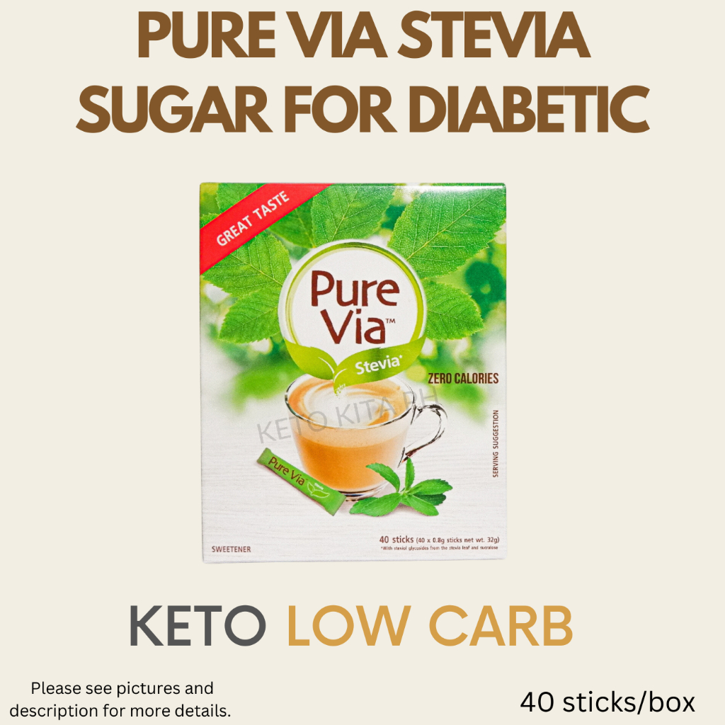 Pure Via Stevia Sugar| Keto| Low Carb Approved | Vegan | Gluten Free ...