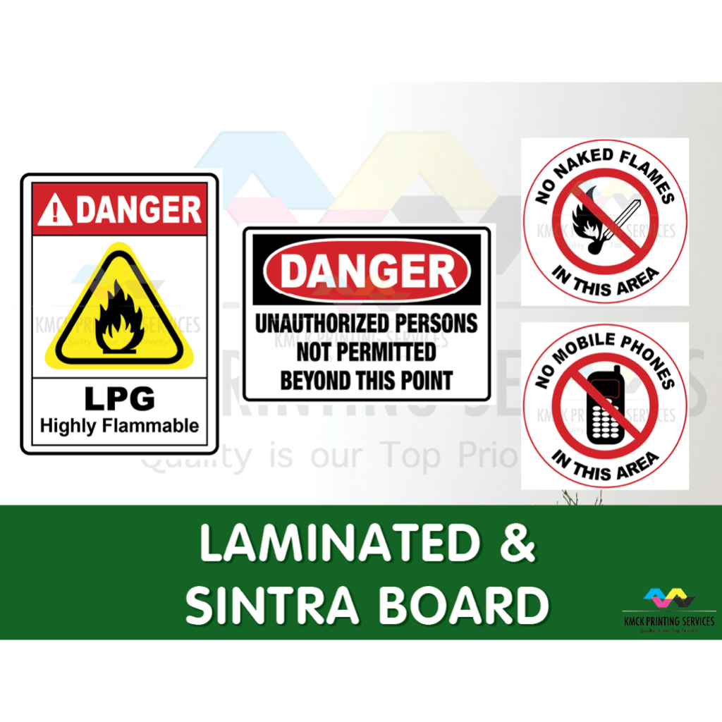 DOE Safety Sign LPG Highly Flammable | No Naked Flames | Unauthorized ...