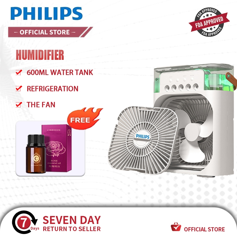 Philips portable aircon USB mini fan air cooler LED light humidifier ...