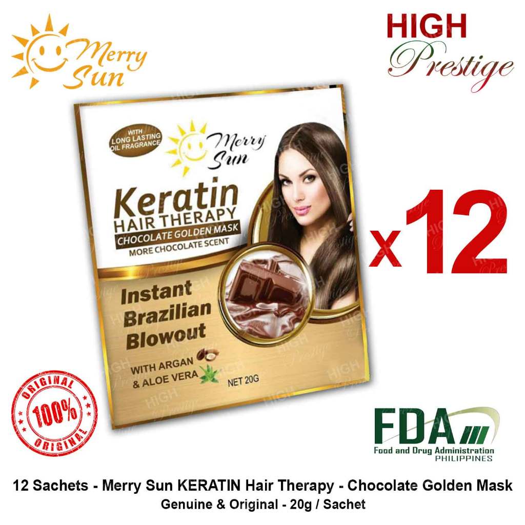 Merry Sun Keratin Hair Therapy Chocolate Golden Mask Chocolate Keratin ...