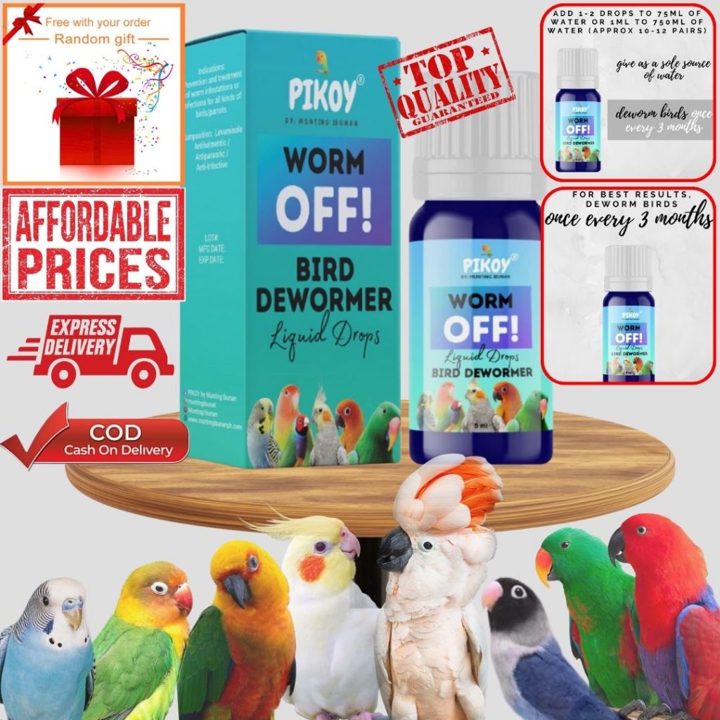 WORM OFF Bird Dewormer Liquid Drops, For All Kinds Of Birds | Shopee ...