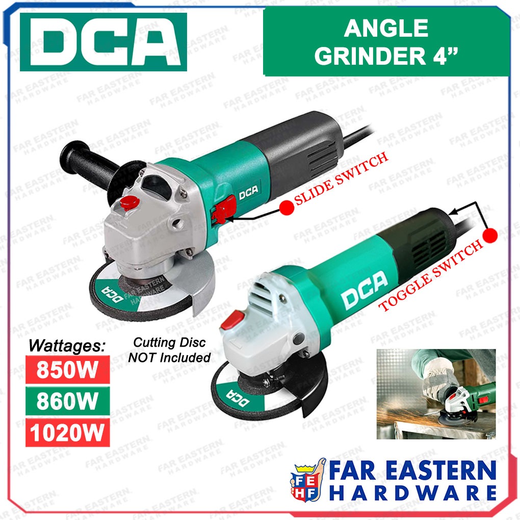 DCA Angle Grinder 4" Slide | Toggle | Paddle Switch | Shopee Philippines
