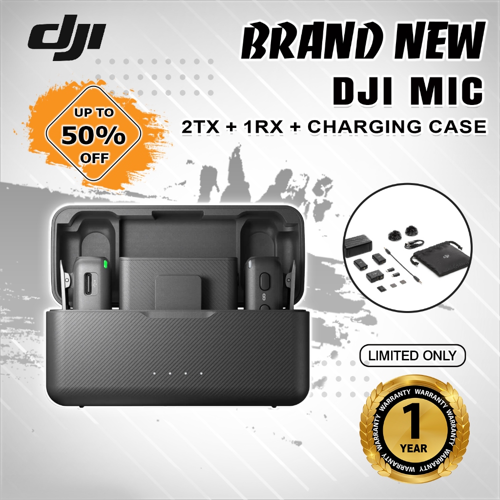 DJI MIC 1(2 TX + 1 RX + Charging Case) | Shopee Philippines