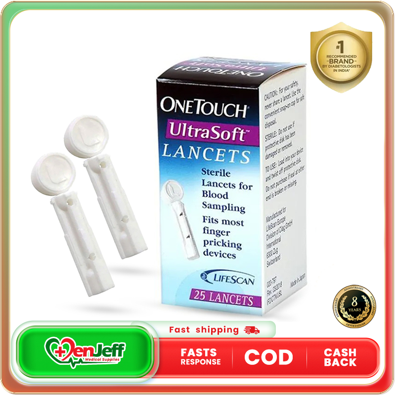 One Touch Ultrasoft Blood Lancets 1 Box - 25 pieces or 100 pieces ...