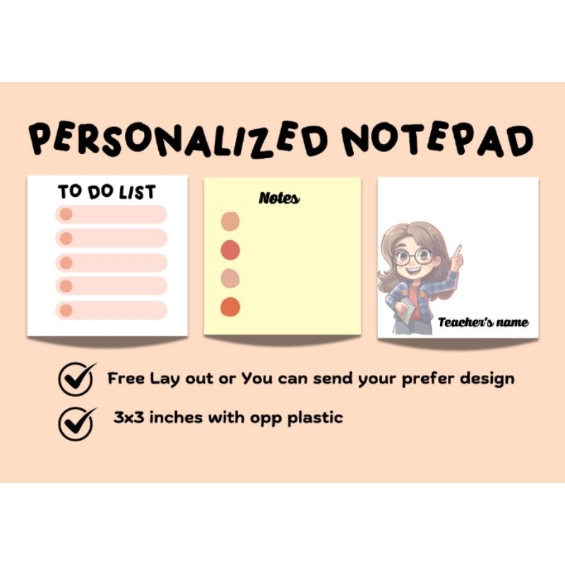 PERSONALIZED NOTEPADS(CUSTOMIZED) | Shopee Philippines