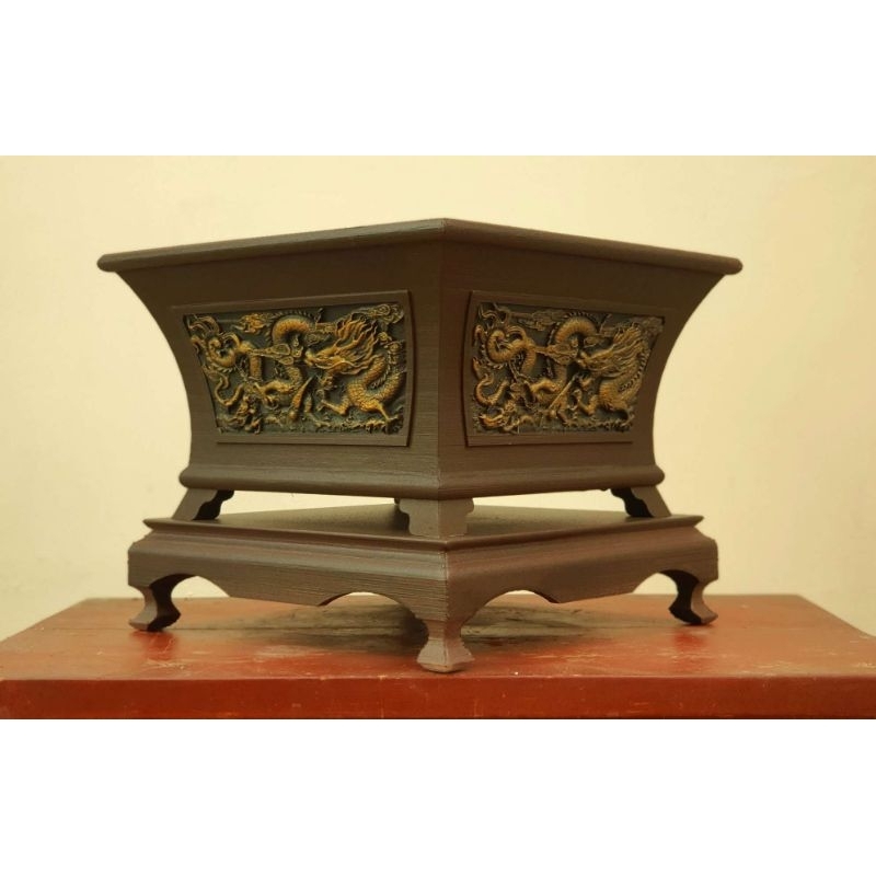 bonsai pots elegantly arts designed with platform set paso 23x23cm ...