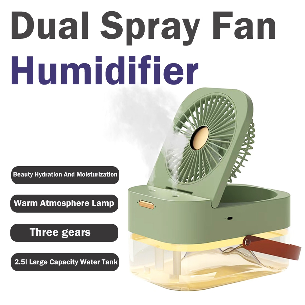 2.5L Double Hole Spray Fan Electric Fan Air Cooler Fan Mini Air ...