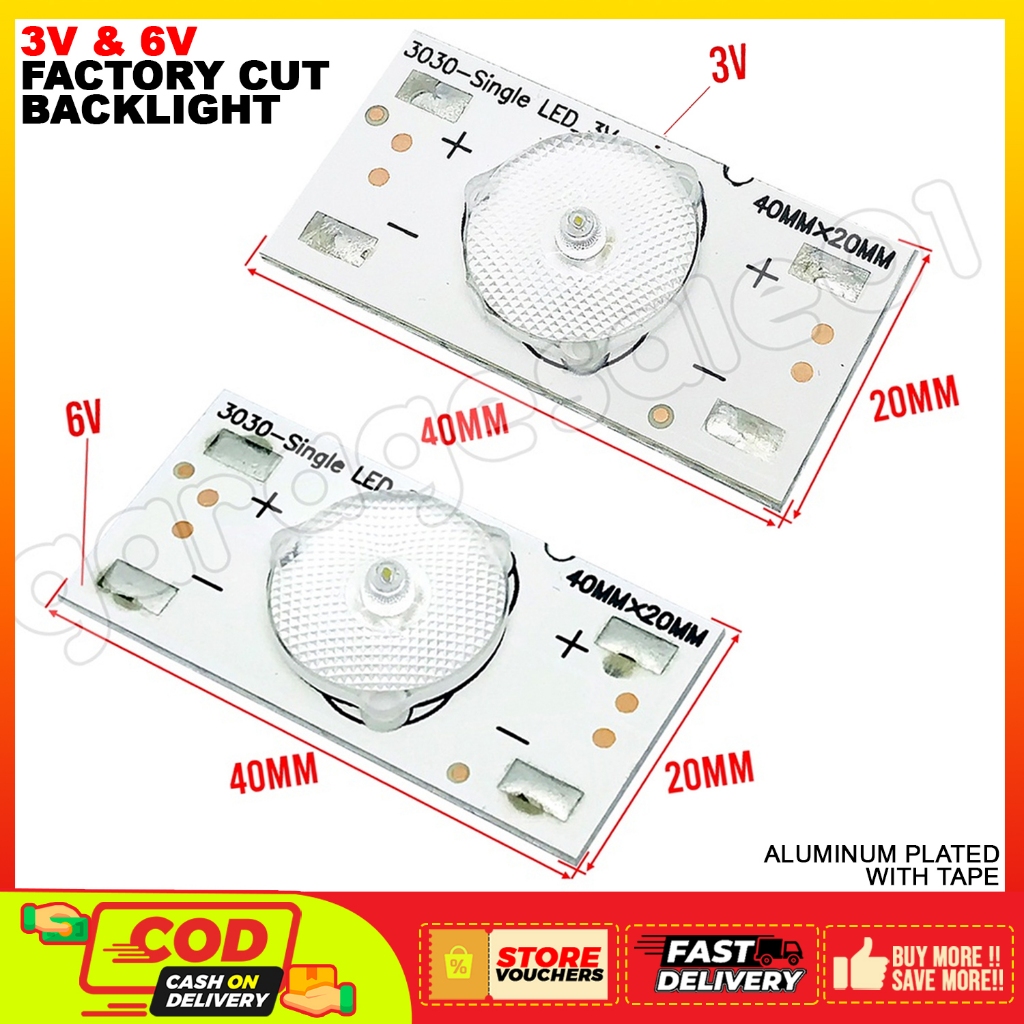 GARAGESALE01 FACTORY CUT LED TV BACKLIGHT 3V/6V WITHOUT WIRE PER PIECE ...