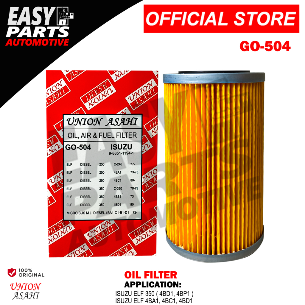 Union Asahi Oil Filter GO-504 | Shopee Philippines